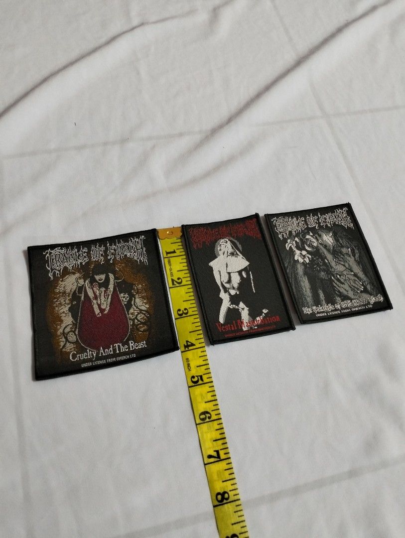 Cradle of Filth Official Merchandise CoF small patches back venom marduk entombed burzum slayer ...