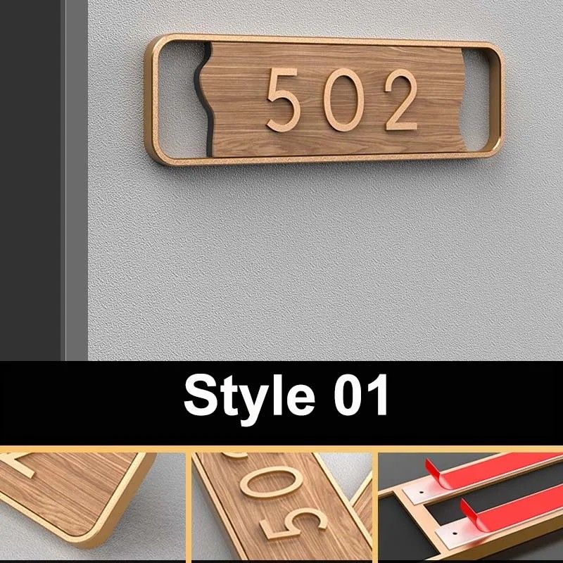 Custom Signs Doorplates Self-adhesive Acrylic House Numbers Address ...