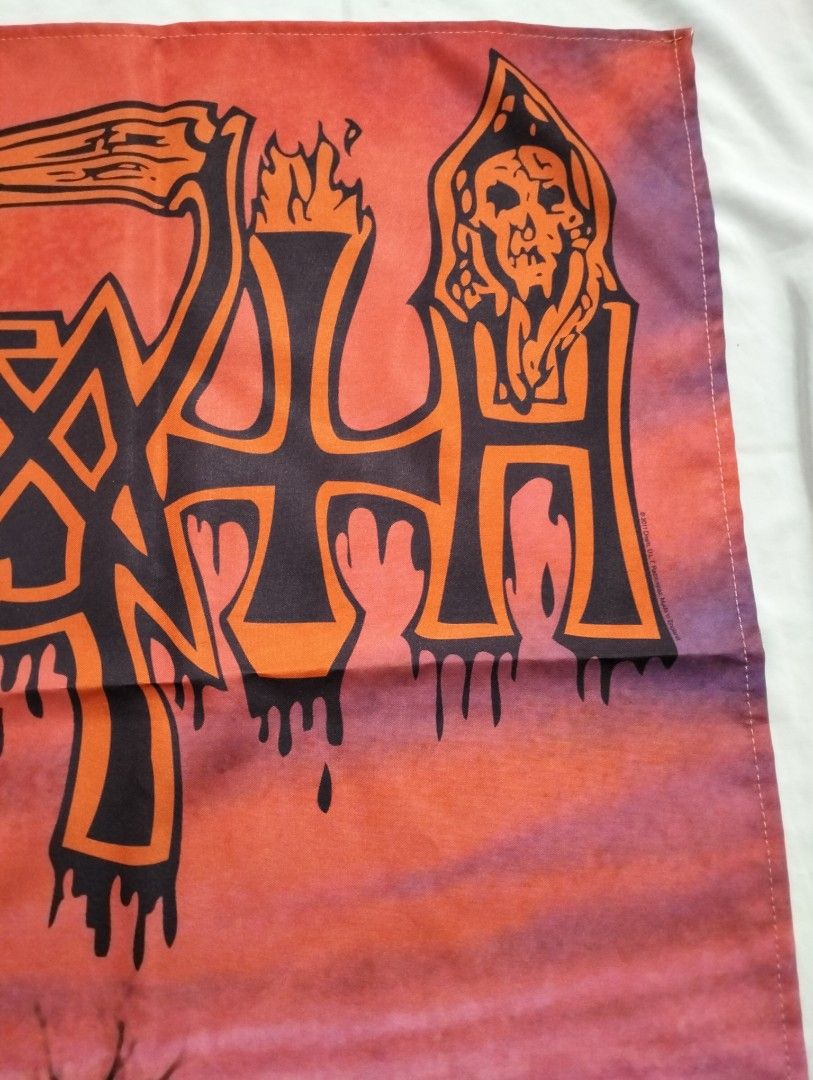 Death Official Merchandise Flag Banner Mascot Obituary Death Metal ...