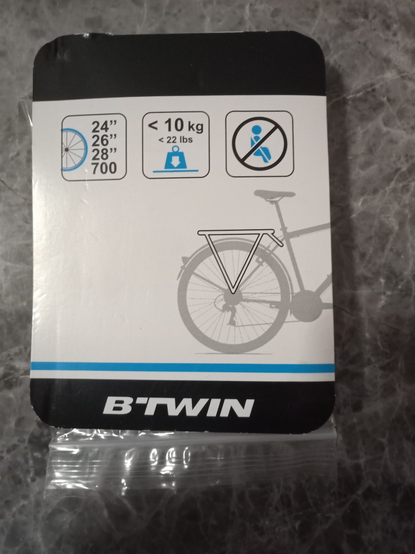Decathlon Btwin Bicycle Rear Pannier Rack 24 - 28 wheel 700 alloy, Sports Equipment, Bicycles ...