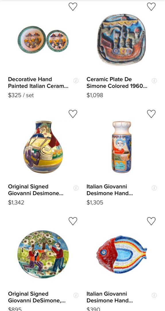 Desimone Italy Hand-painted Mini Vase on Carousell
