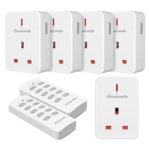 DEWENWILS Remote Control Plug Socket, 13A/3120W Heavy Duty Wireless ...