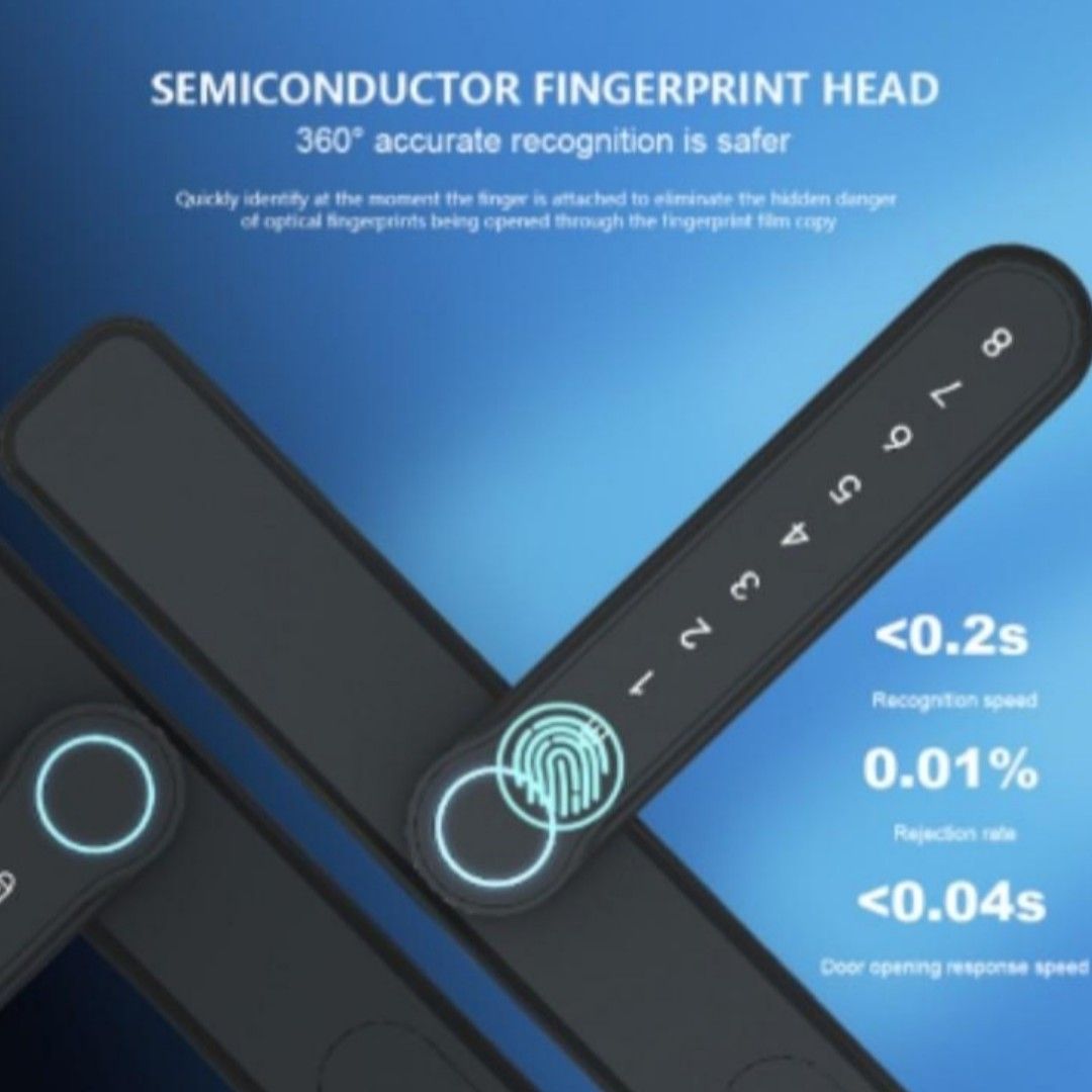 Door / Gate Biometric Smart Lock Double-sided Fingerprint, Password ...