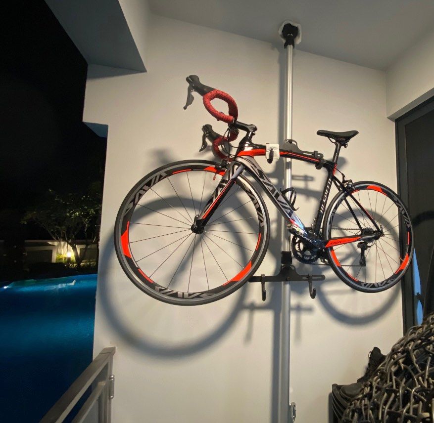 Dual Bicycle Tower Rack/ Bicycle Standing Rack Holder / Bike Pole ...