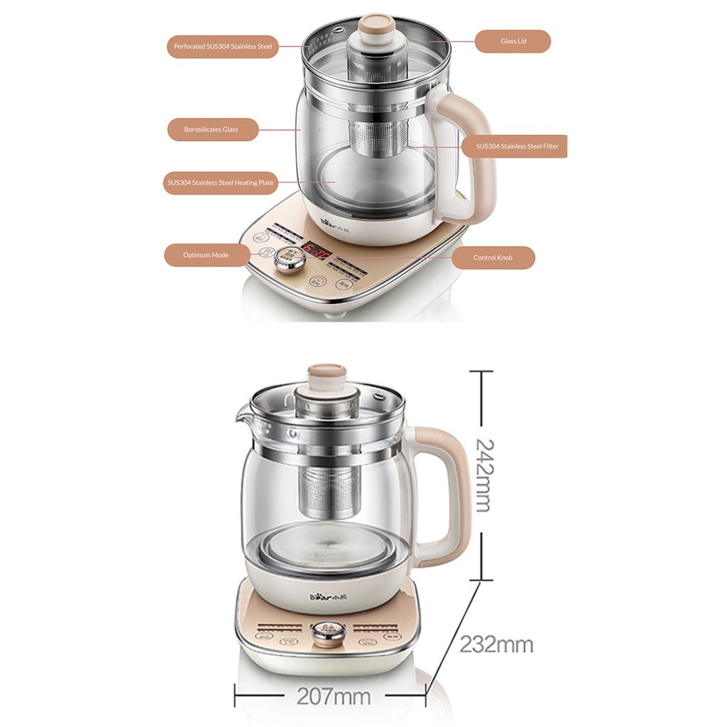 Electric Health Kettle multi-function Kettle Tea Office 20 press ...
