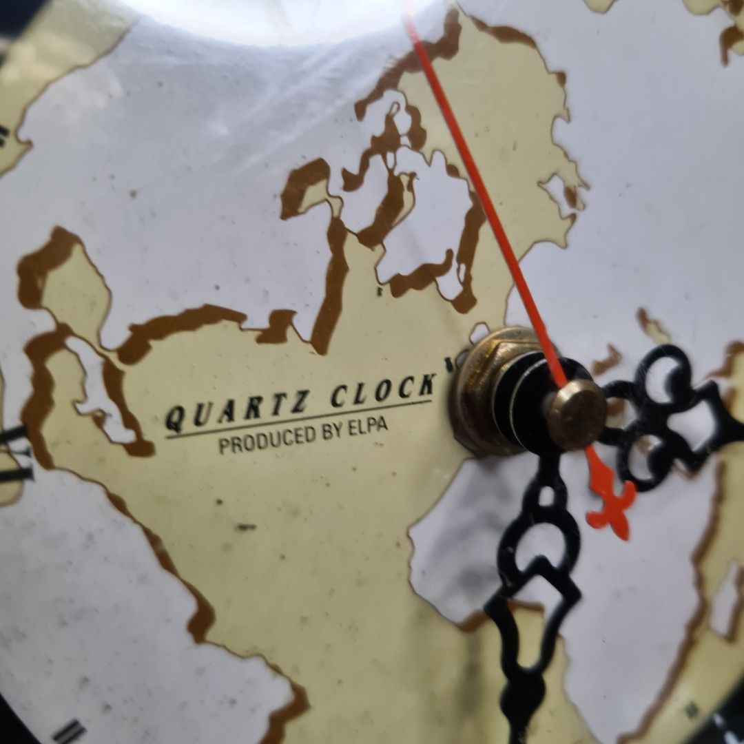 ELPA INDOOR ANTENNA UHF/VHF/FM IDA-110 PLUS QUARTZ WORLD CLOCK (WORKING ...