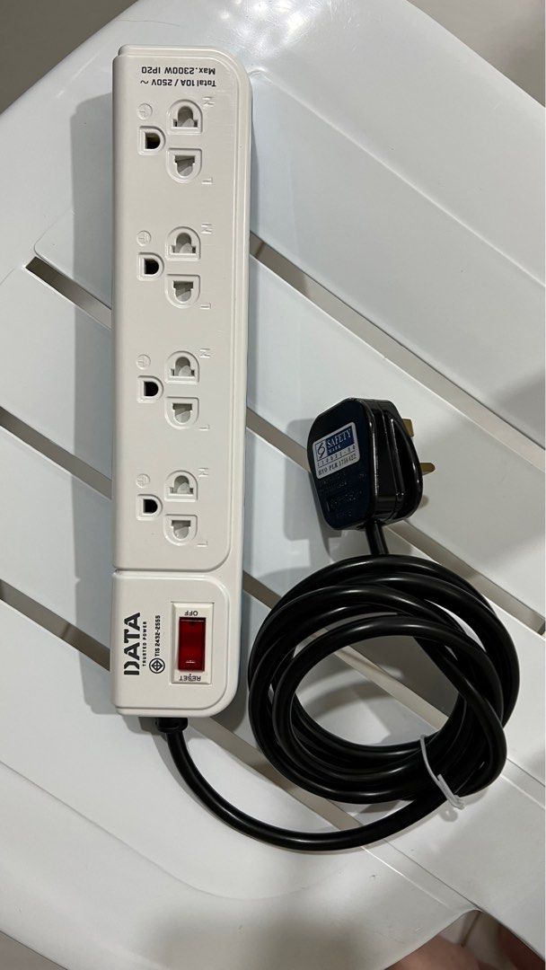 Extension Socket 4 gang 2 metres cable can use for EU/US/Thai ...