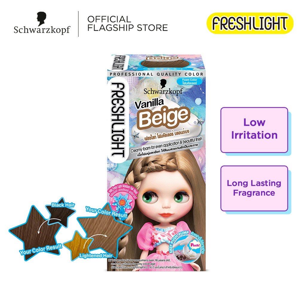 Freshlight Hair Color Foam 105ml Bottle - Vanilla Beige, Beauty ...