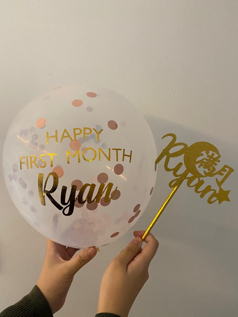 Full month/Birthday Balloon and Topper Bundle, Hobbies & Toys ...