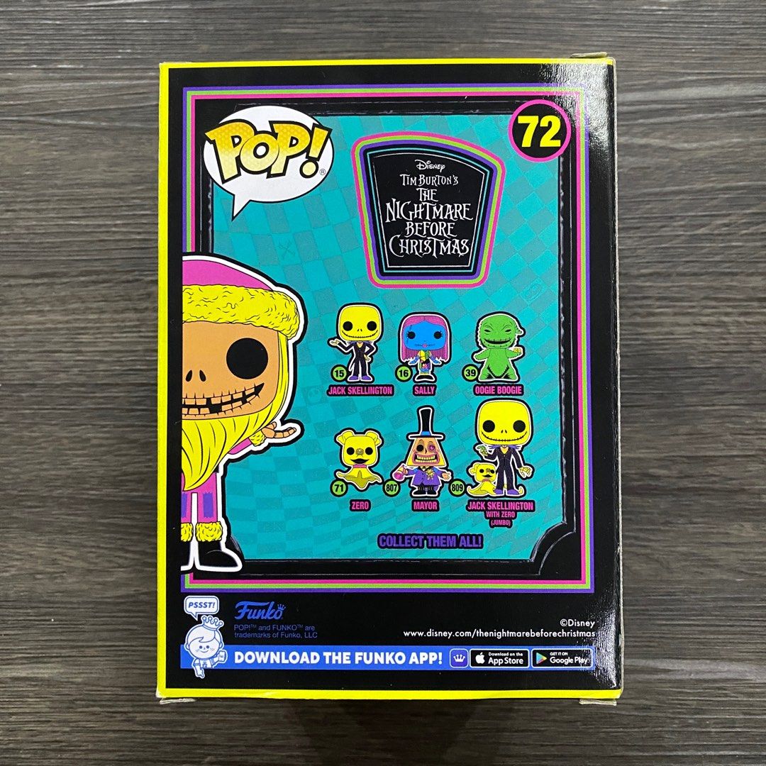 Funko Pop #72: Disney - Santa Jack Skellington (Black Light) [Exclusive ...