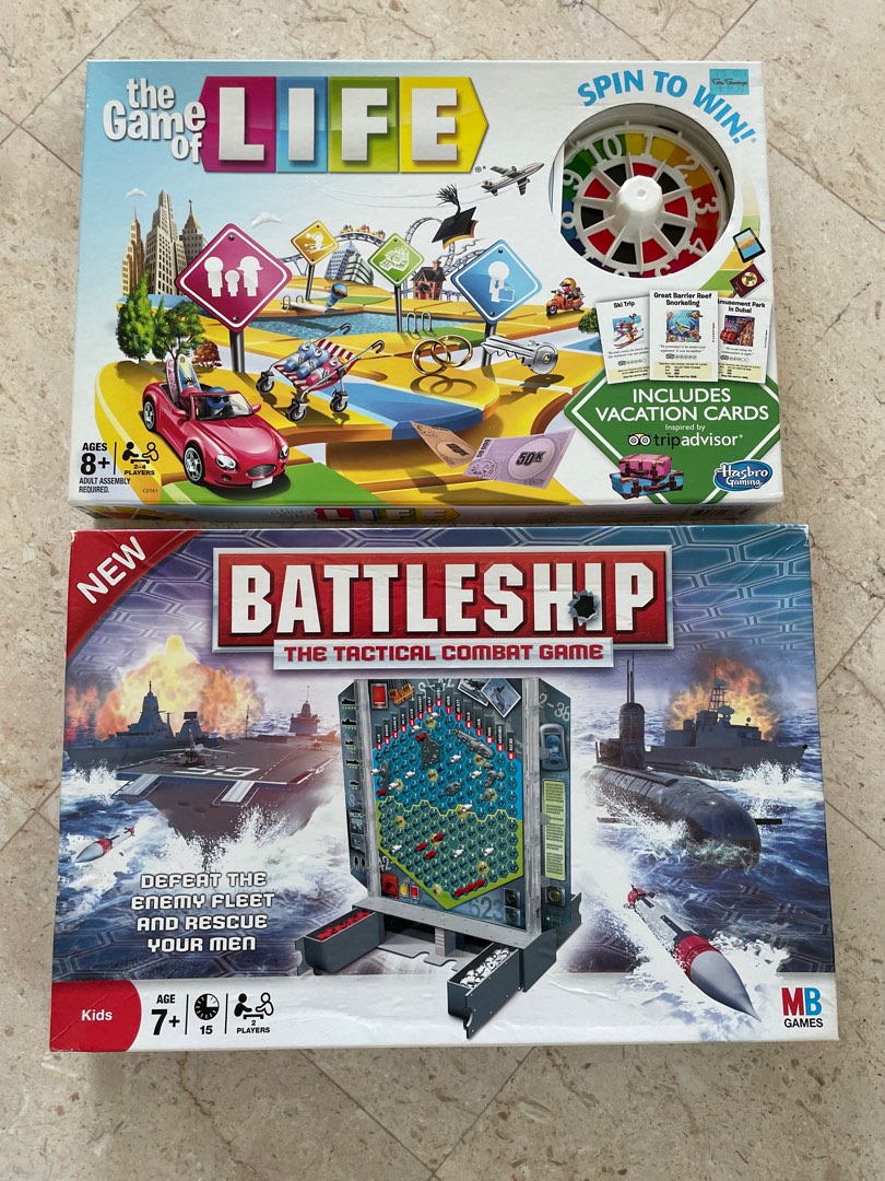 Game of Life & Battleship Board Games, Hobbies & Toys, Toys & Games on ...