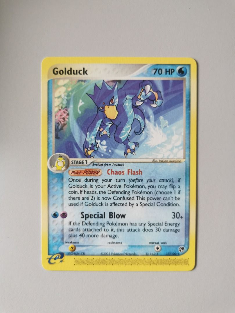 Genuine Rare Pokemon Golduck 70HP 17/100 Ex SandStorm, Hobbies & Toys ...