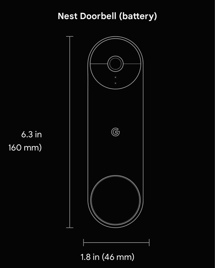 Google Nest Doorbell (Battery, Gen2, Snow White), Furniture & Home ...