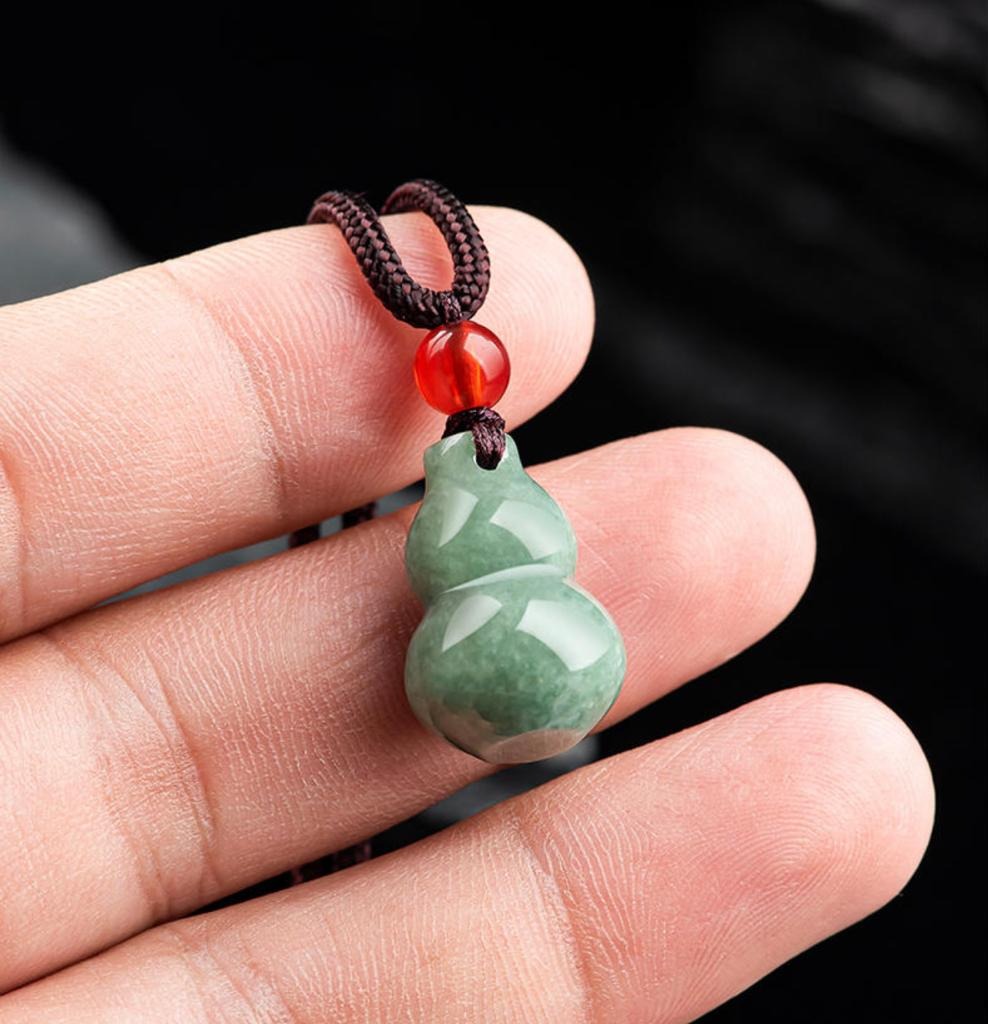 Gourd pendant Jade Pendant necklace Genuine natural Jadeite Carved ...