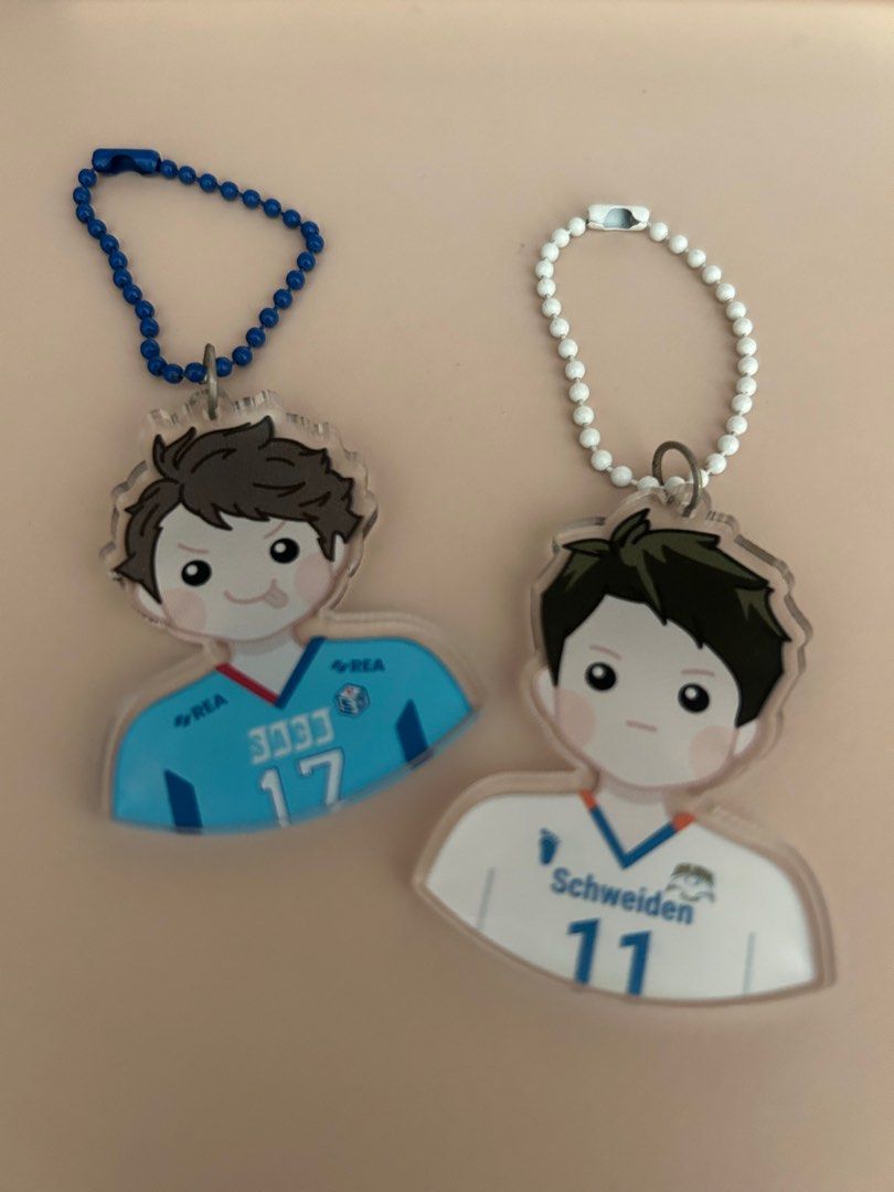 Haikyuu oikawa and ushijima timeskip fanart (fa) keychain, Hobbies ...