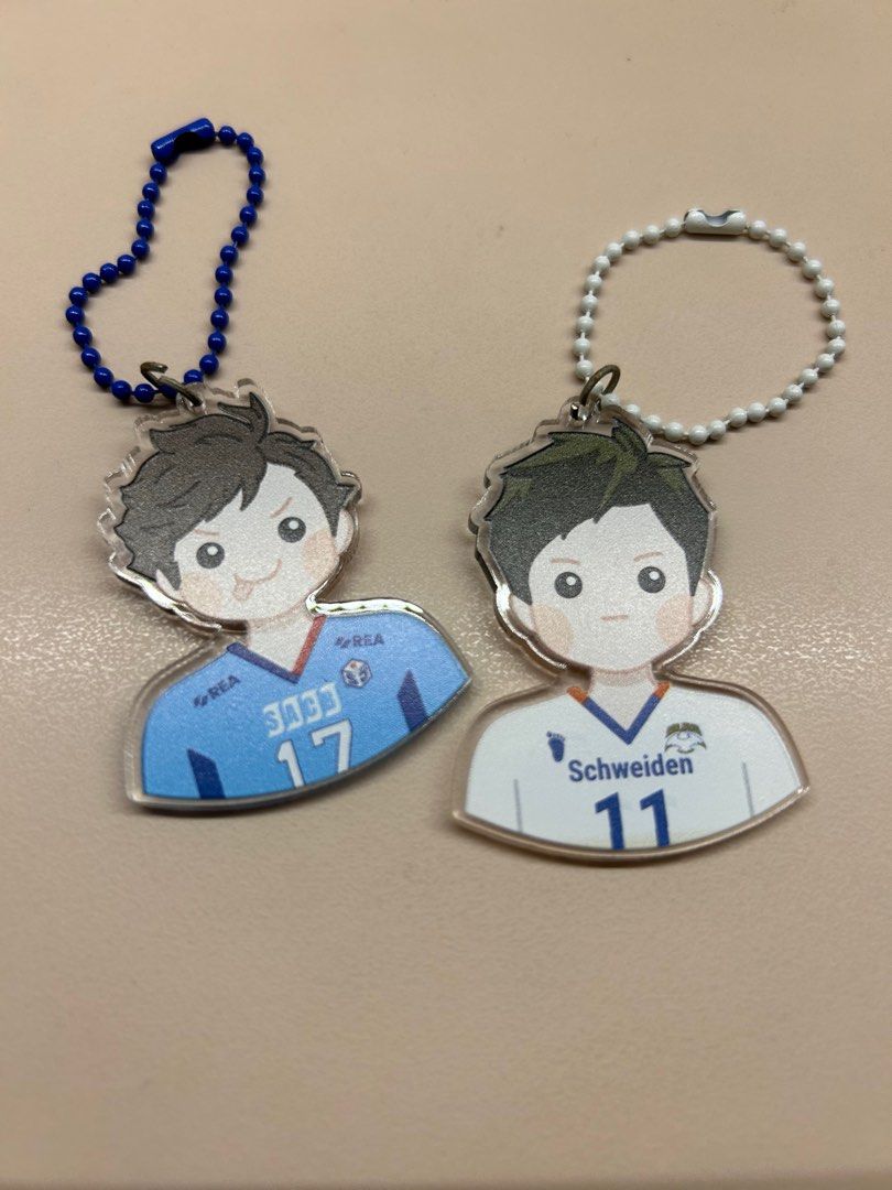 Haikyuu oikawa and ushijima timeskip fanart (fa) keychain, Hobbies ...
