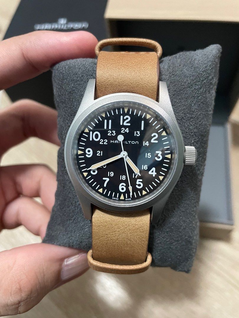 HAMILTON KHAKI FIELD WATCH H69439531 BLACK DIAL, Luxury, Watches on ...