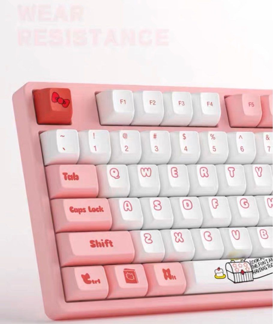 HELLO KITTY Sanrio X AKKO TTC version KEYBOARD PINK PC / LAPTOP WIRED USB TYPE C, Computers ...