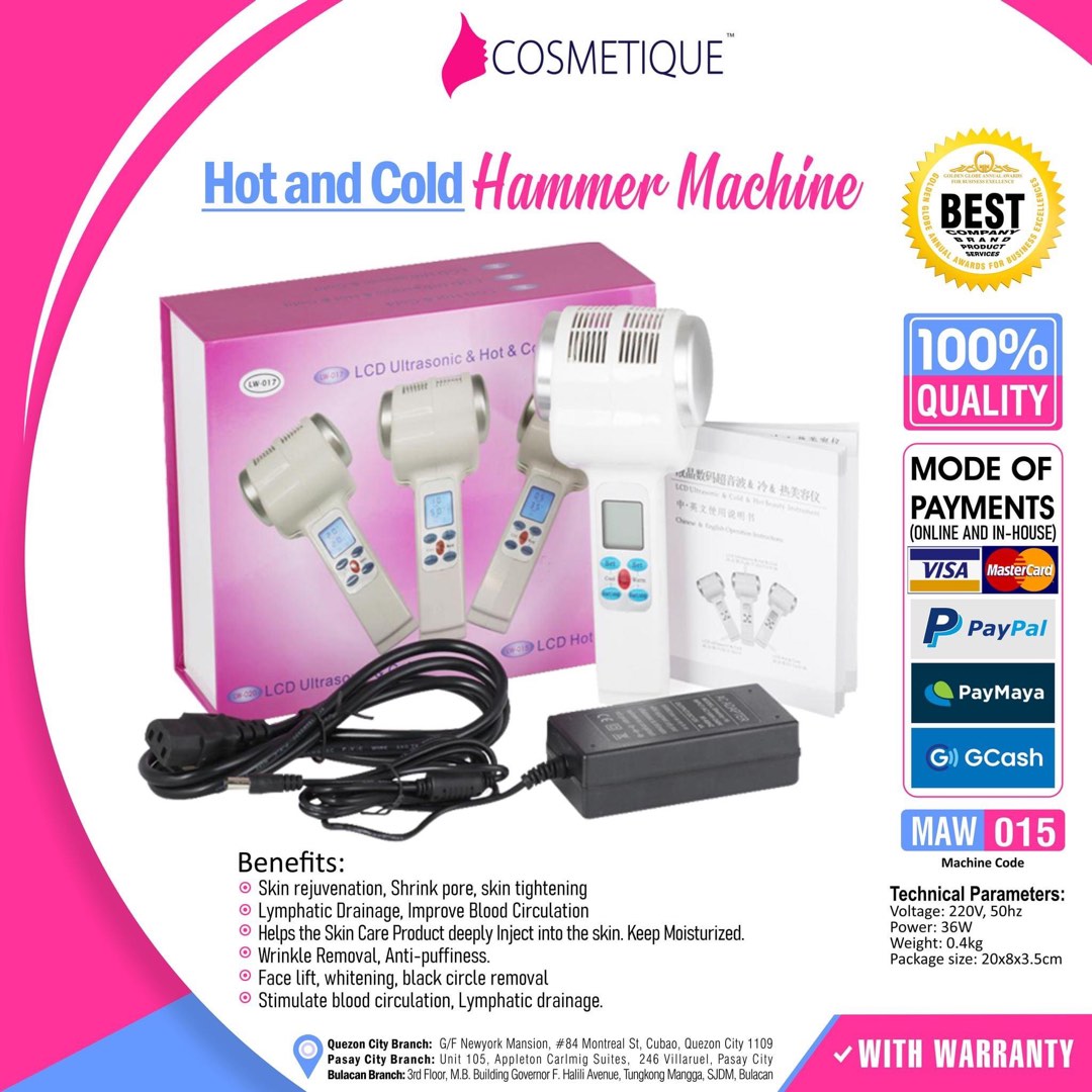 Hot And Cold Hammer Facial Machine, Beauty & Personal Care, Face, Face ...