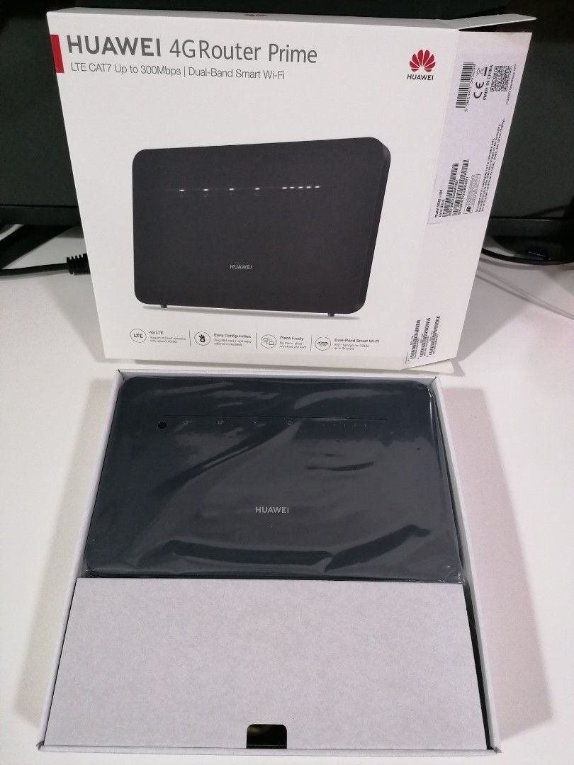 HUAWEI 4G Router Prime Home Wireless, Black, LTE CAT7 Up to 300Mbps, Dual Band Smart Wifi Up To ...
