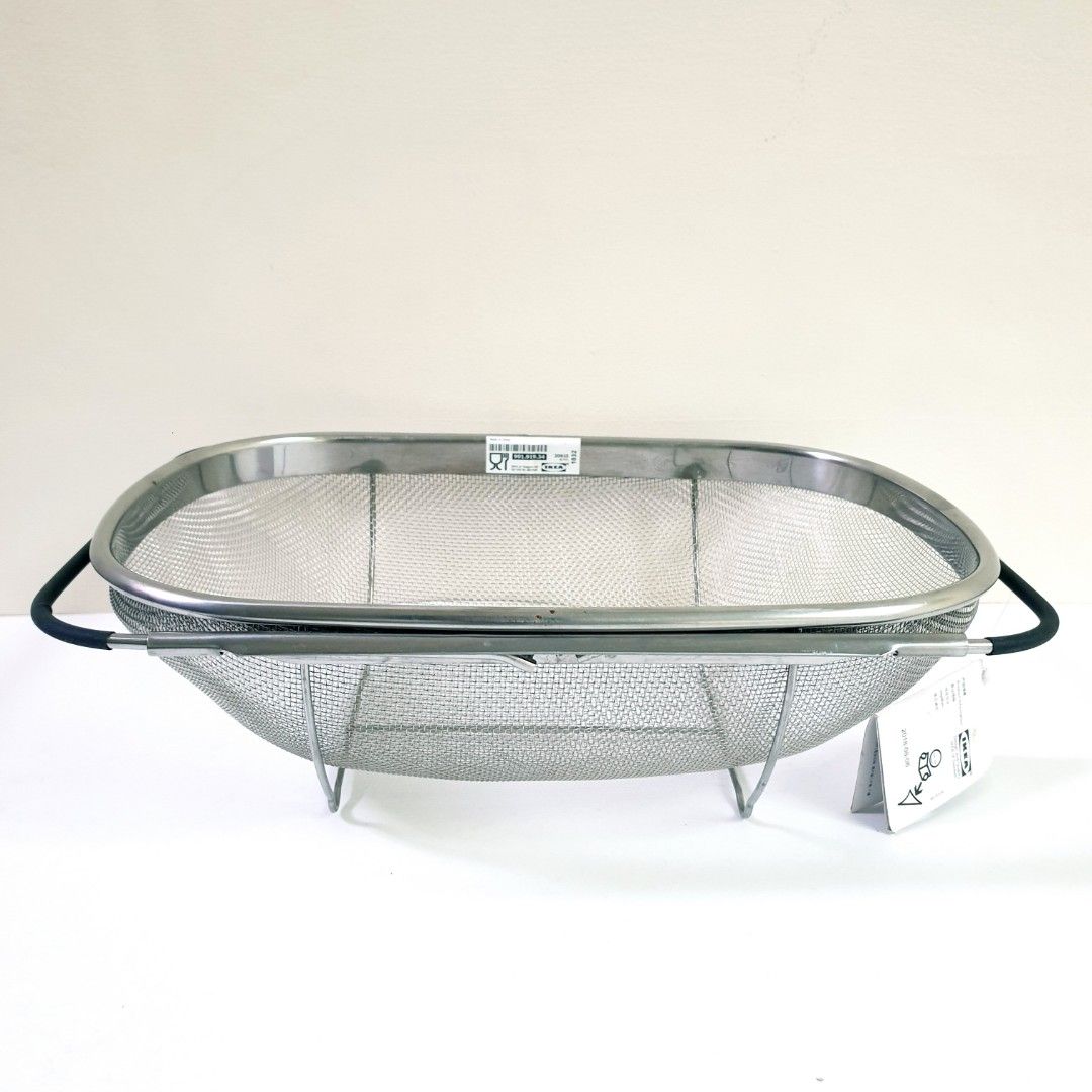 Ikea Idealisk Peniris Sayur Buah Stainless Extendable Saringan Colander ...