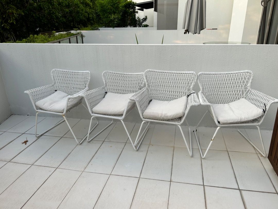 Ikea outdoor chairs x4, Furniture & Home Living, Outdoor Furniture on ...