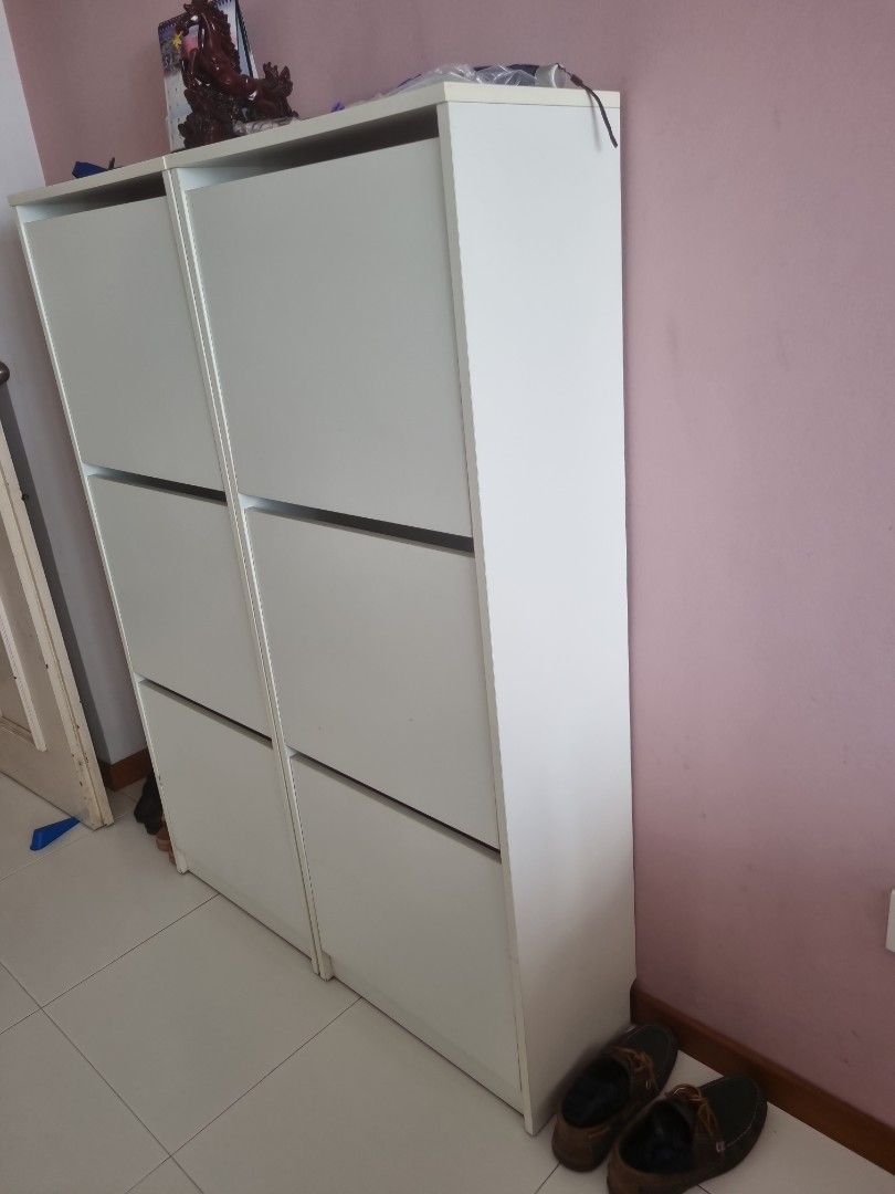 Ikea wooden shoe rack x2 sets, Furniture & Home Living, Furniture ...