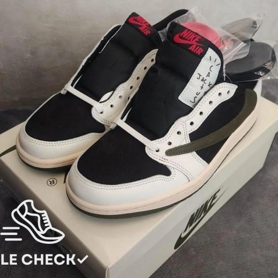 J1 LOW X TRAVIS SCOTT 'OLIVE' SIZE 8.5 WMNS/ SIZE 7 MENS, Men's Fashion ...