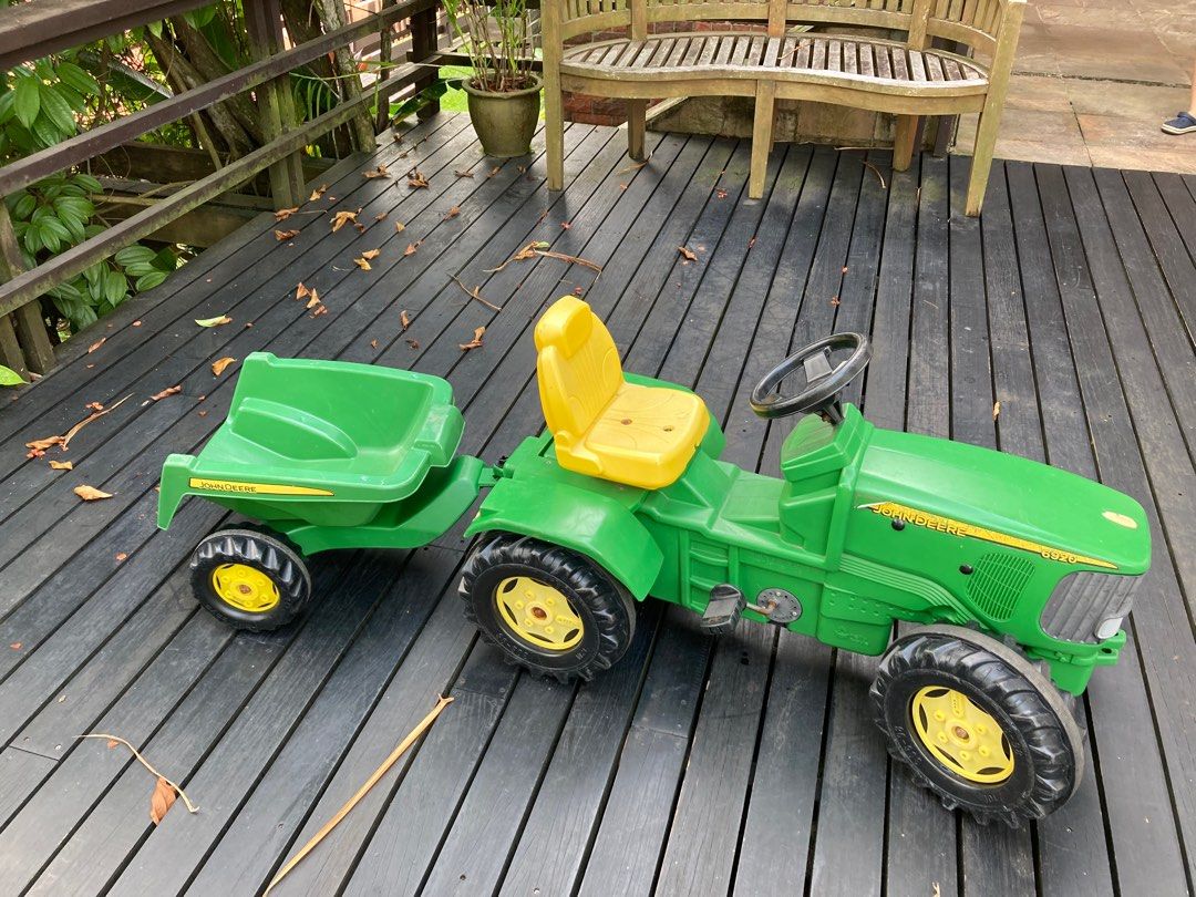 John Deere ride-on tractor, Hobbies & Toys, Toys & Games on Carousell