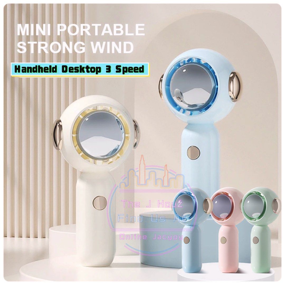 Kipas Angin Mini Rechargeable Cooling Fan 3 Speed Portable Handheld ...
