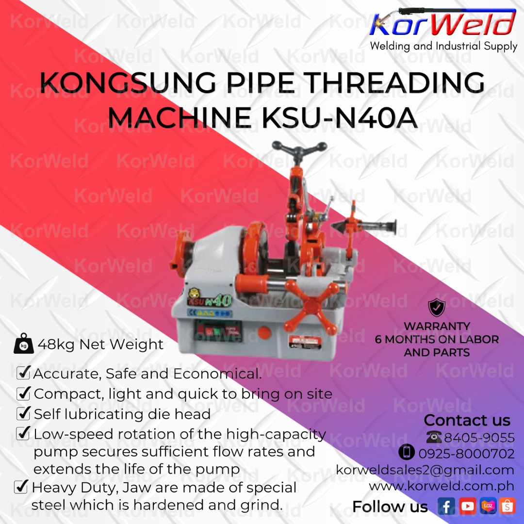 KONGSUNG PIPE THREADING MACHINE KSU-N40A on Carousell
