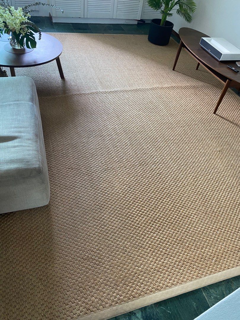 Large 4m x 4m Jute Rug, Furniture & Home Living, Home Decor, Carpets ...