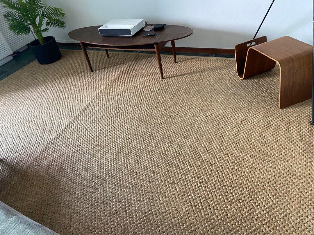 Large 4m x 4m Jute Rug, Furniture & Home Living, Home Decor, Carpets ...