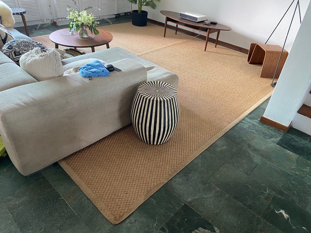 Large 4m x 4m Jute Rug, Furniture & Home Living, Home Decor, Carpets ...