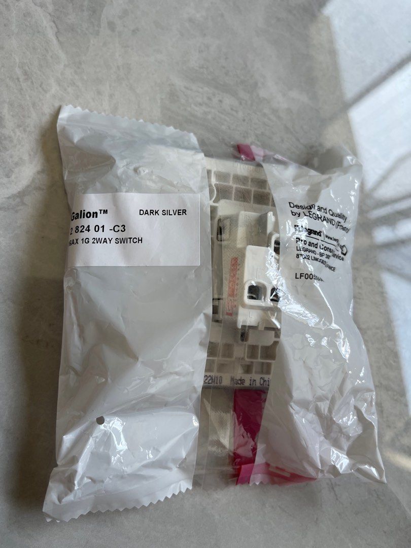 Legrand Galion 1G 1Way switch Dark Silver, Furniture & Home Living ...