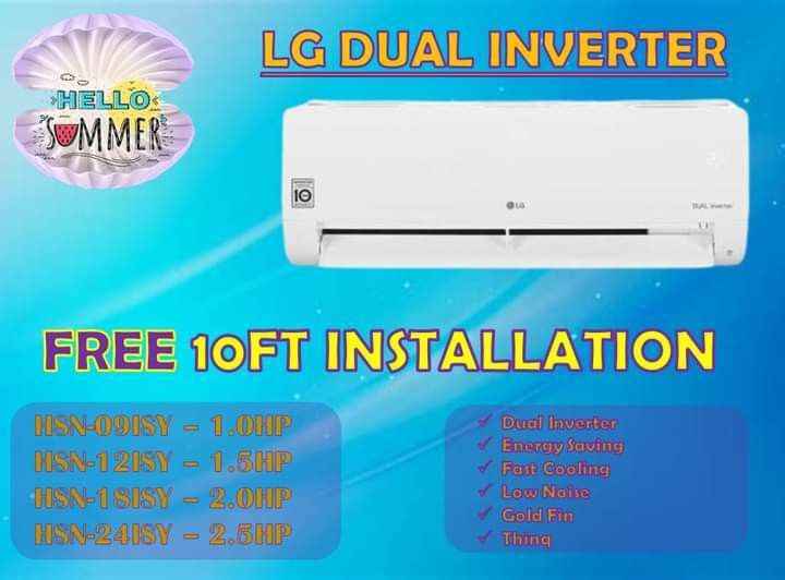 LG split type inverter Aircon with free installation brand new factory ...