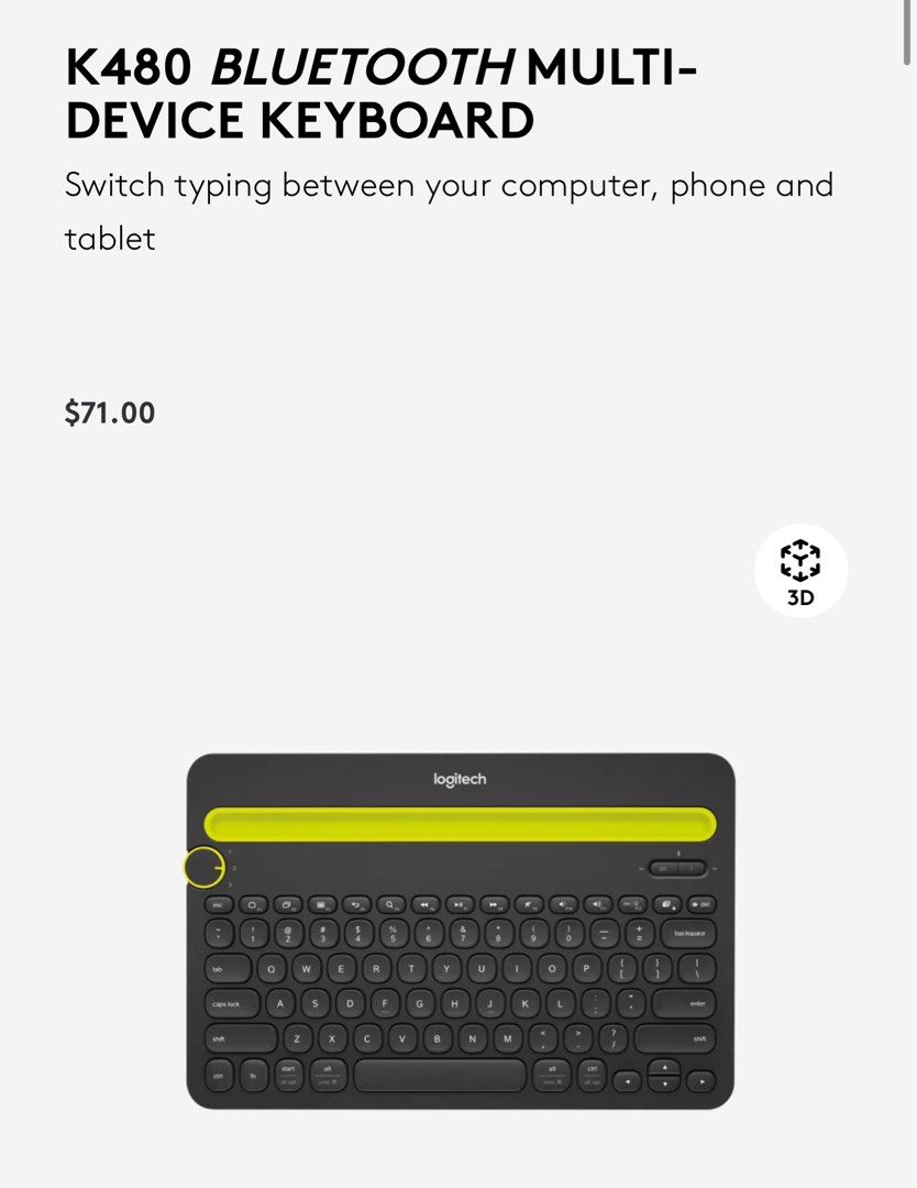 Logitech K480 Keyboard Computers And Tech Parts And Accessories Computer Keyboard On Carousell