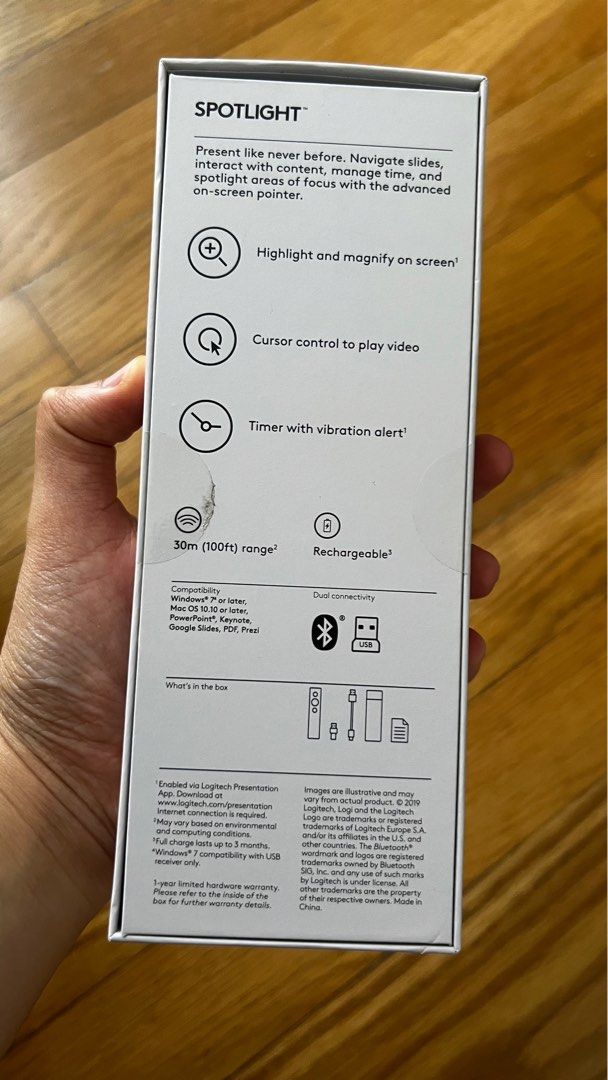 Logitech Spotlight Advanced Wireless Presentation Remote With Dual ...