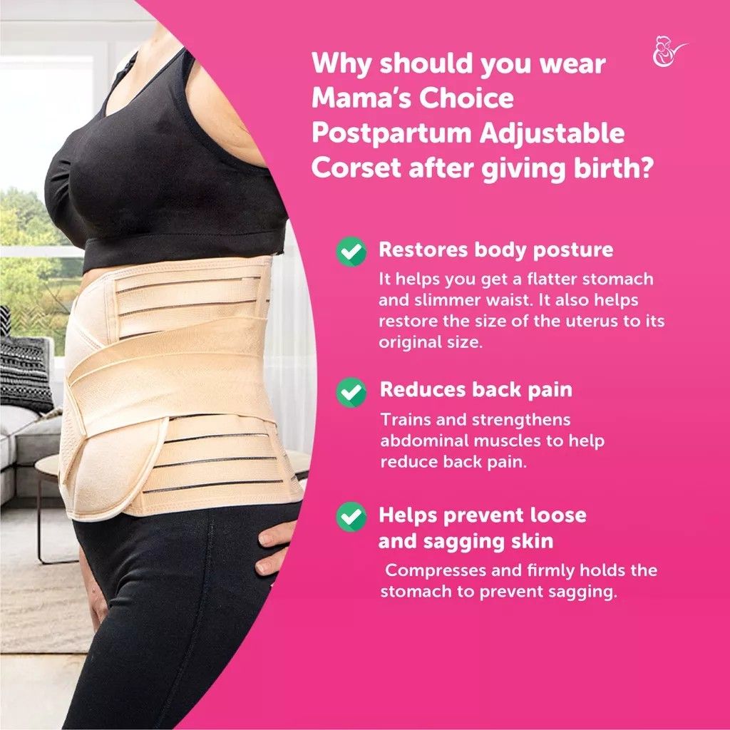 Mama's choice postpartum adjustable corset binder, Women's Fashion ...