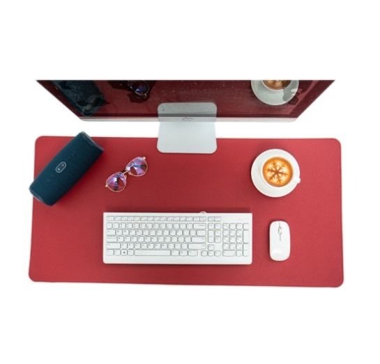 Maroon/ Red High Quality Office Computer Desk Mat / Keyboard pad ...