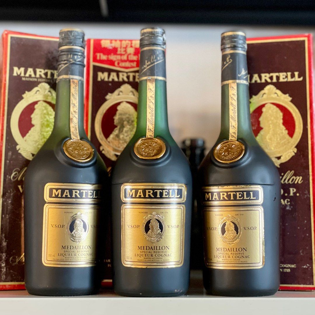 Martell VSOP Vintage green Cognac sign of leader medallion blend 老酒 ...
