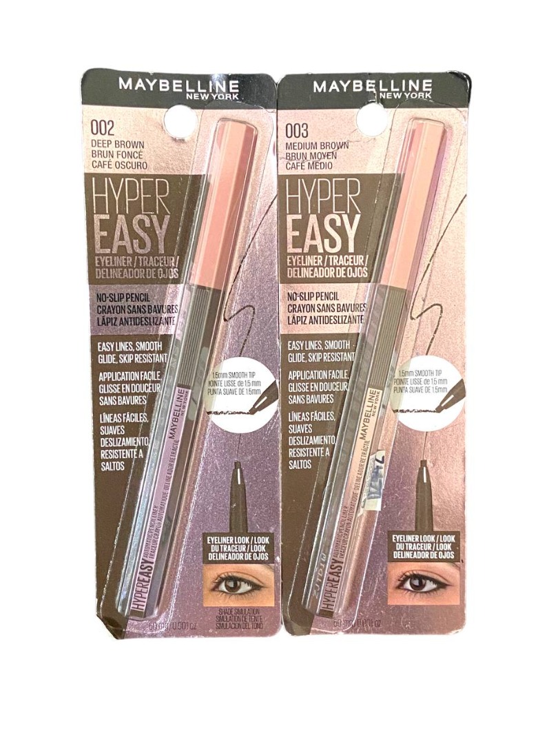 Maybelline New York Hyper Easy No Slip Pencil Eyeliner Makeup 50mg, Beauty & Personal Care, Face ...
