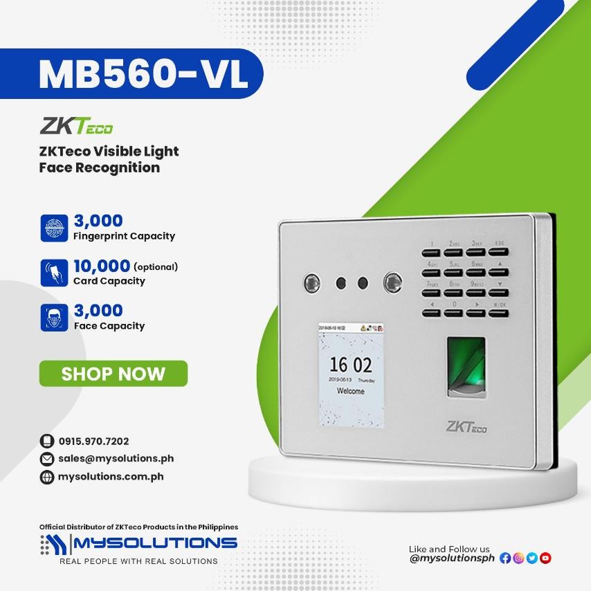 MB560-VL VISIBLE LIGHT FACE RECOGNITION, Computers & Tech, Office & Business Technology on Carousell