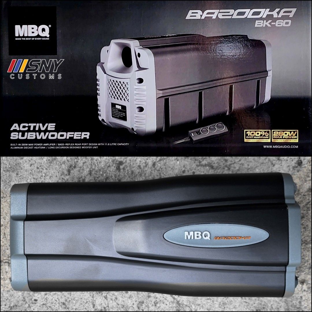 Mbq Amplified 280w Loud Subwoofer Amplified with Bass boost gain LPF ...
