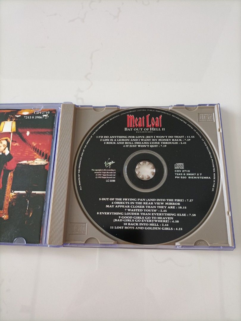 Meat Loaf - Bat Out of Hell 2 [CD] bo1, Hobbies & Toys, Music & Media ...