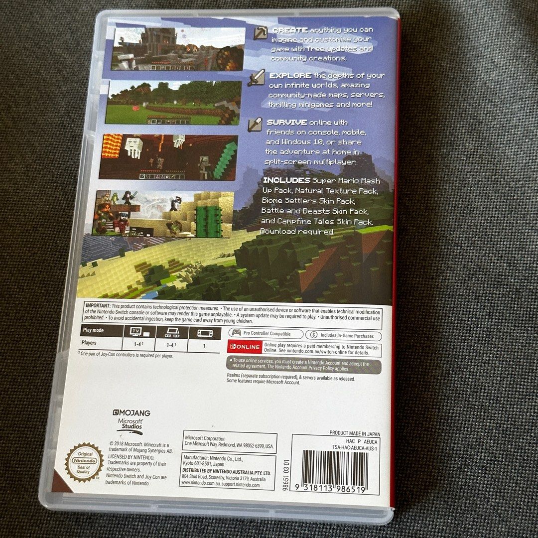Minecraft Nintendo Switch Game, Video Gaming, Video Games, Nintendo on ...