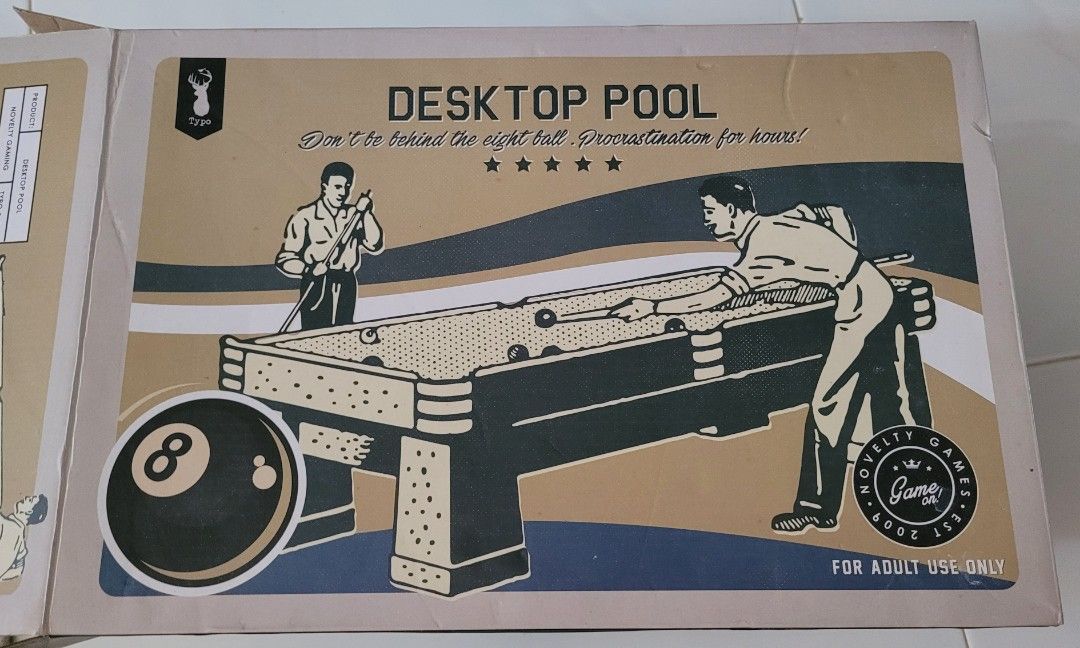 Mini Desktop Pool Table, Hobbies & Toys, Toys & Games on Carousell