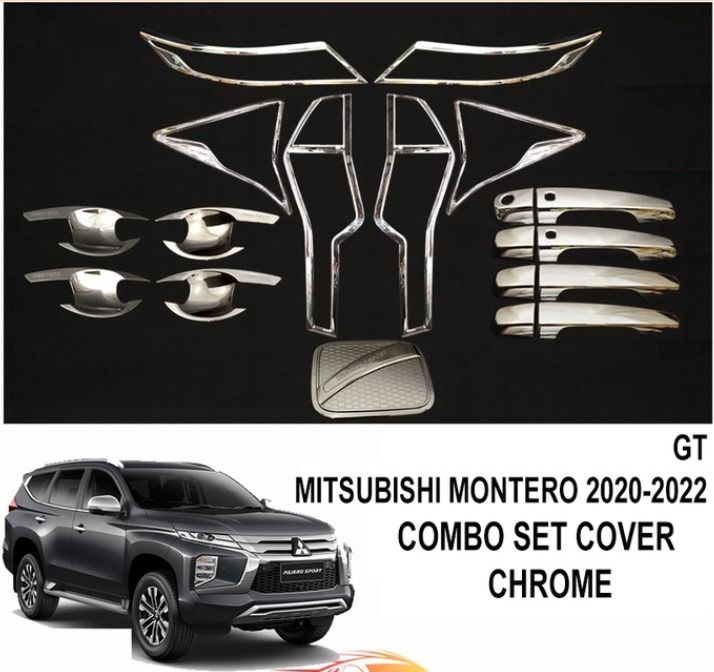 Mitsubishi Montero 2020 to 2023 GLS Garnish Combo set cover chrome 2021 ...