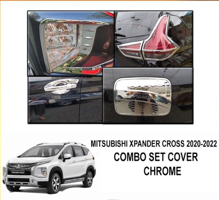 Mitsubishi Xpander Cross 2020 to 2022 V3 Garnish Combo Set Cover Chrome ...