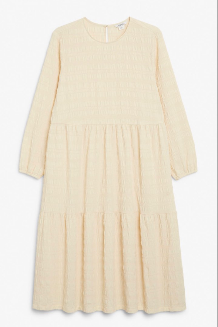 MONKI tiered midi dress, Women's Fashion, Dresses & Sets, Dresses on ...